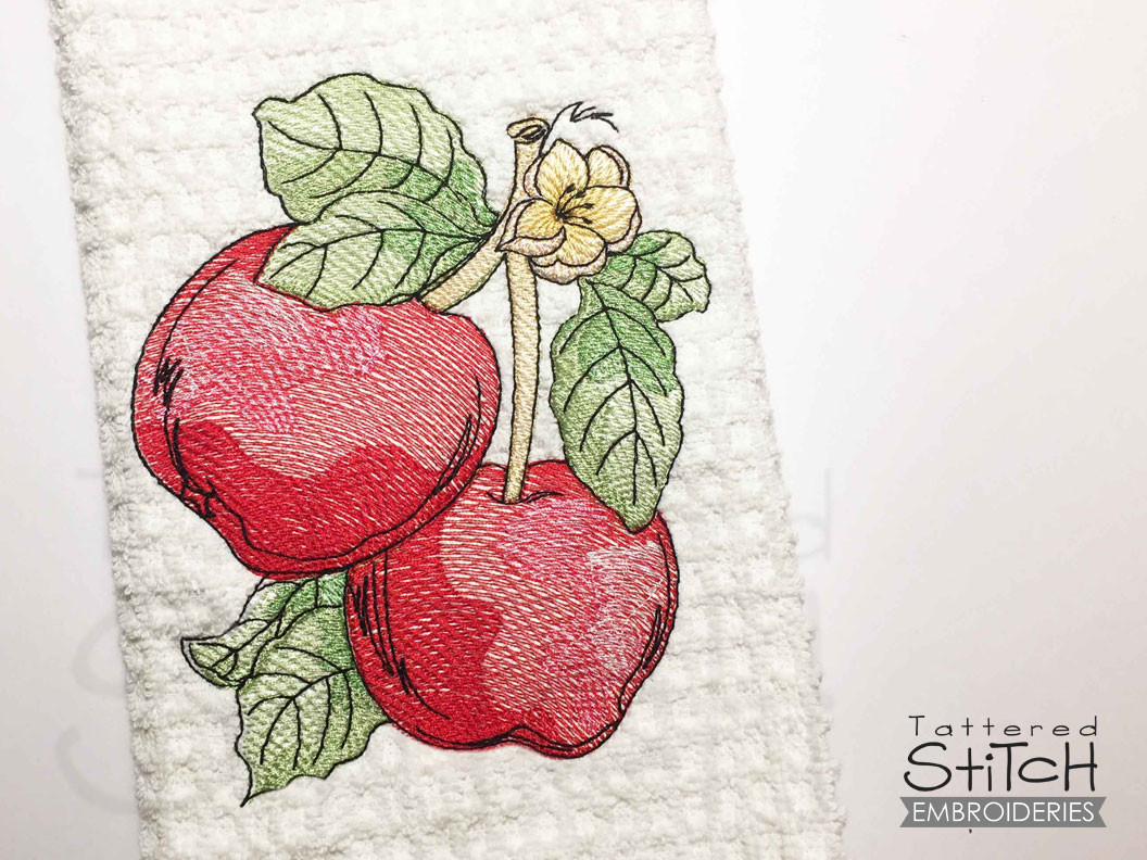 2 Apples - Embroidery Designs & Patterns
