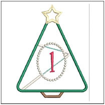 Christmas Tree Advent - 1 - Embroidery Designs & Patterns