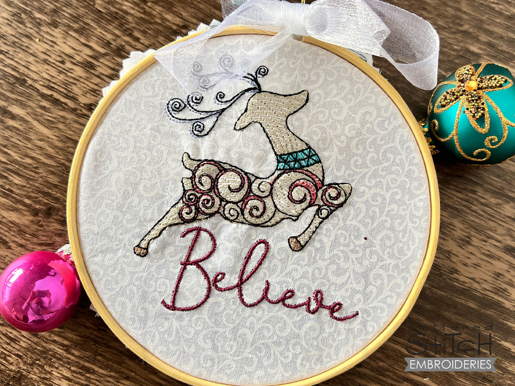 Reindeer Believe - Embroidery Designs & Patterns
