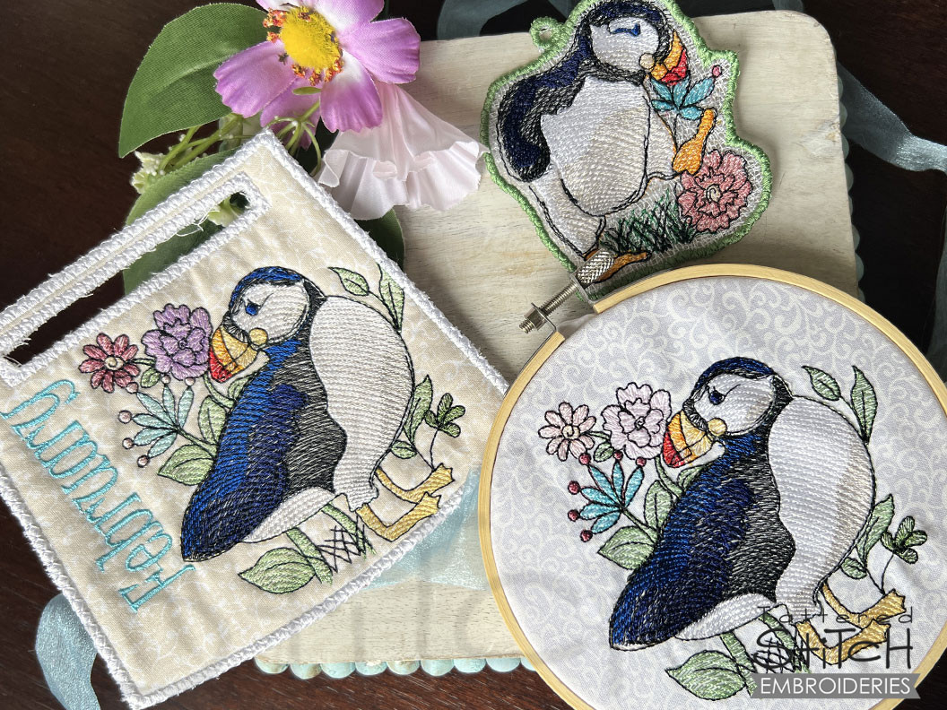Puffin - Embroidery Designs