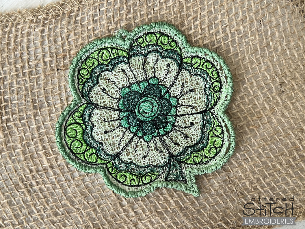 Clover Free Standing Lace - Machine Embroidery - Tattered Stitch ...