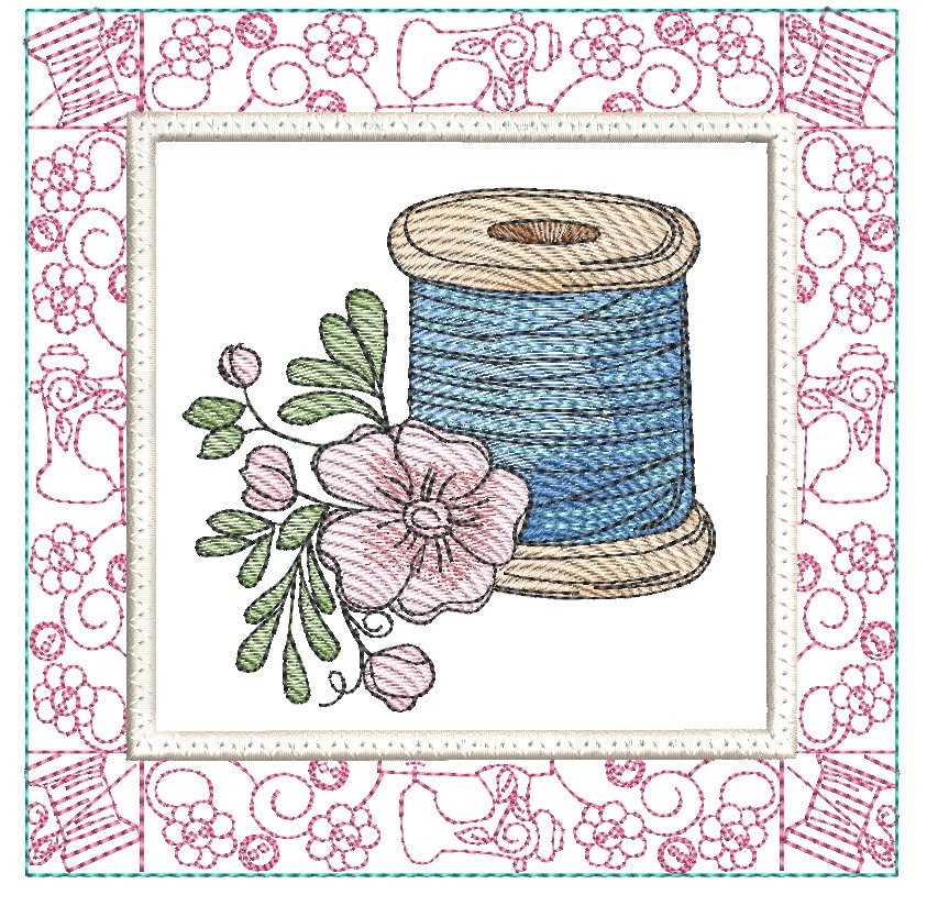 Sewing Notions Quilt Block Bundle - Machine Embroidery Designs