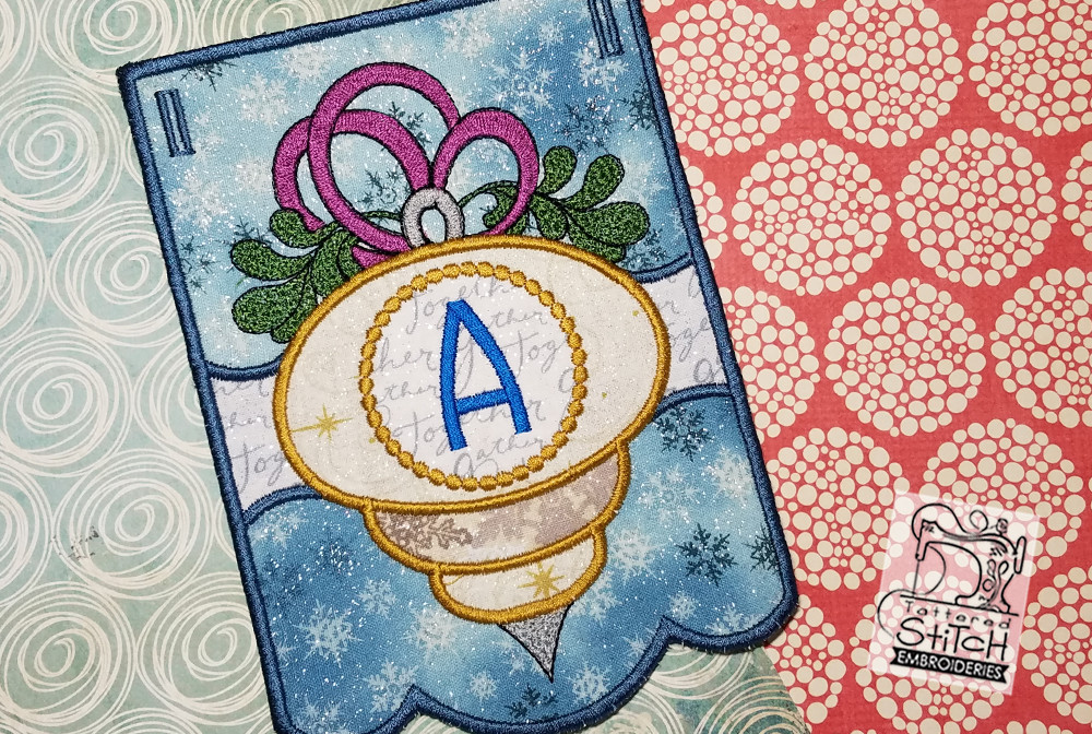 Ornament Bunting Alphabet Letter O - Embroidery Designs