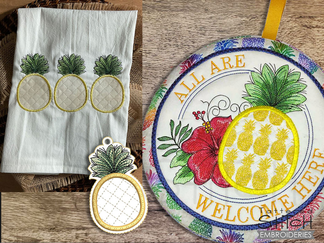 Pineapple Charm- Embroidery Designs