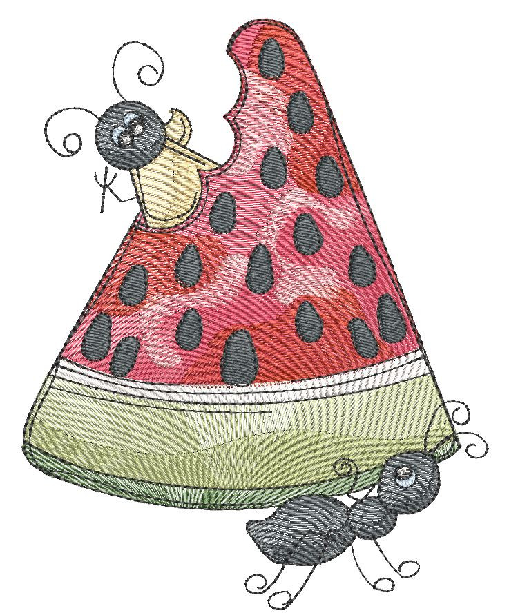 Cute Watermelon Embroidery Designs