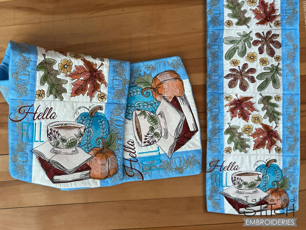 In the Hoop Embroidery - Table Runners - Tattered Stitch Embroideries