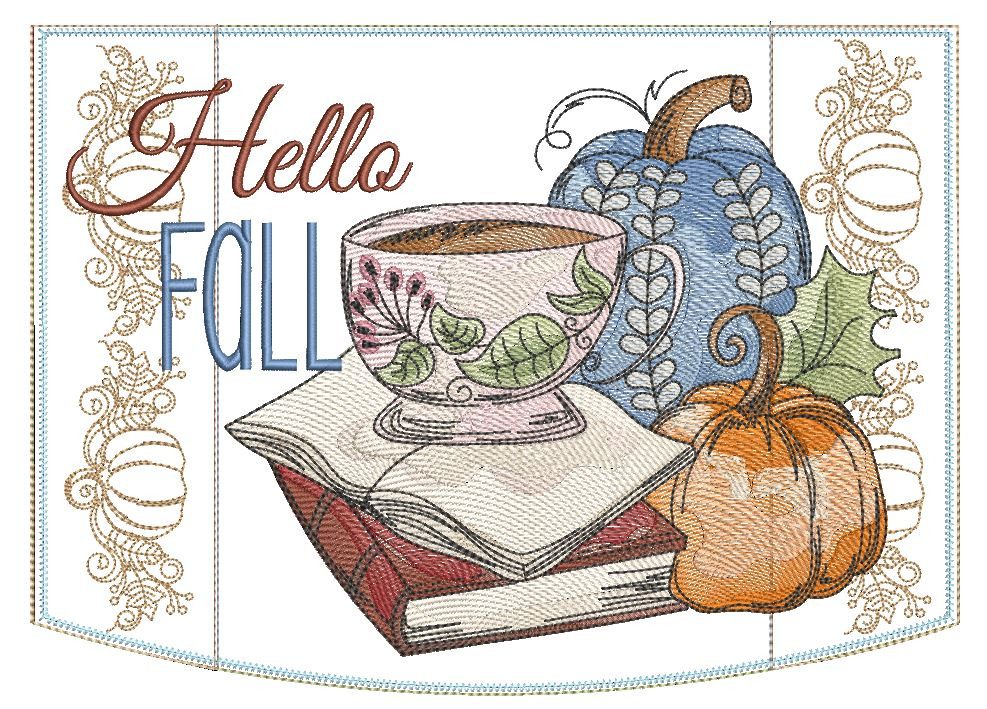 Hello Fall Table Runner - Embroidery Designs