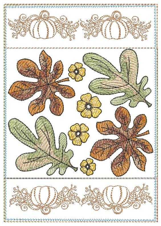 Hello Fall Table Runner - Embroidery Designs