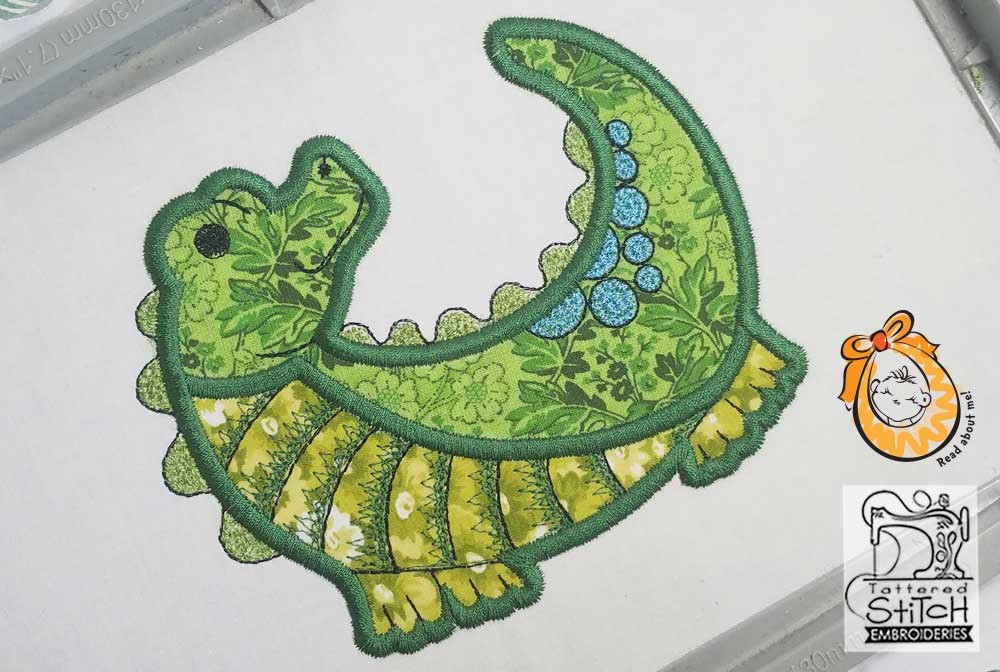 Baby Alligator Applique - Fits a 4x4 and 5x7" Hoop - Instant ...