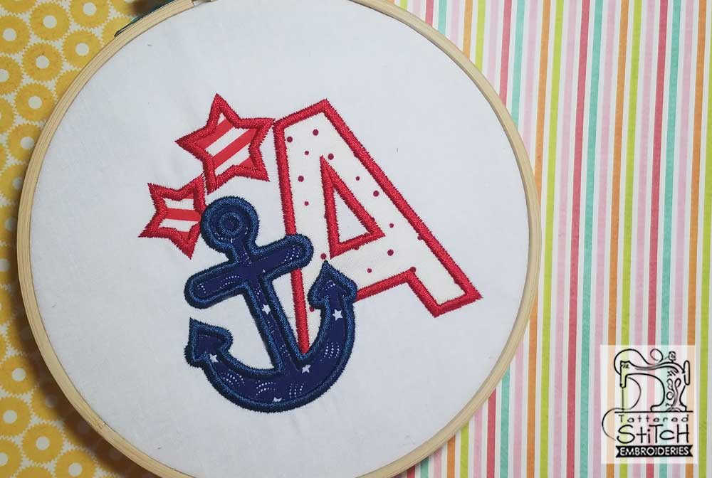 Anchor Applique ABC's - A - Embroidery Designs