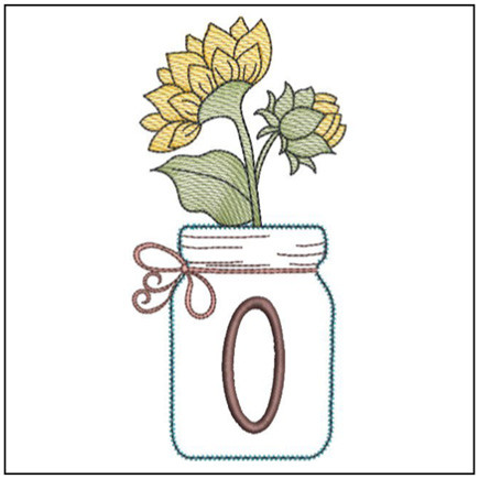 Patriotic Mason Jar - Embroidery Designs