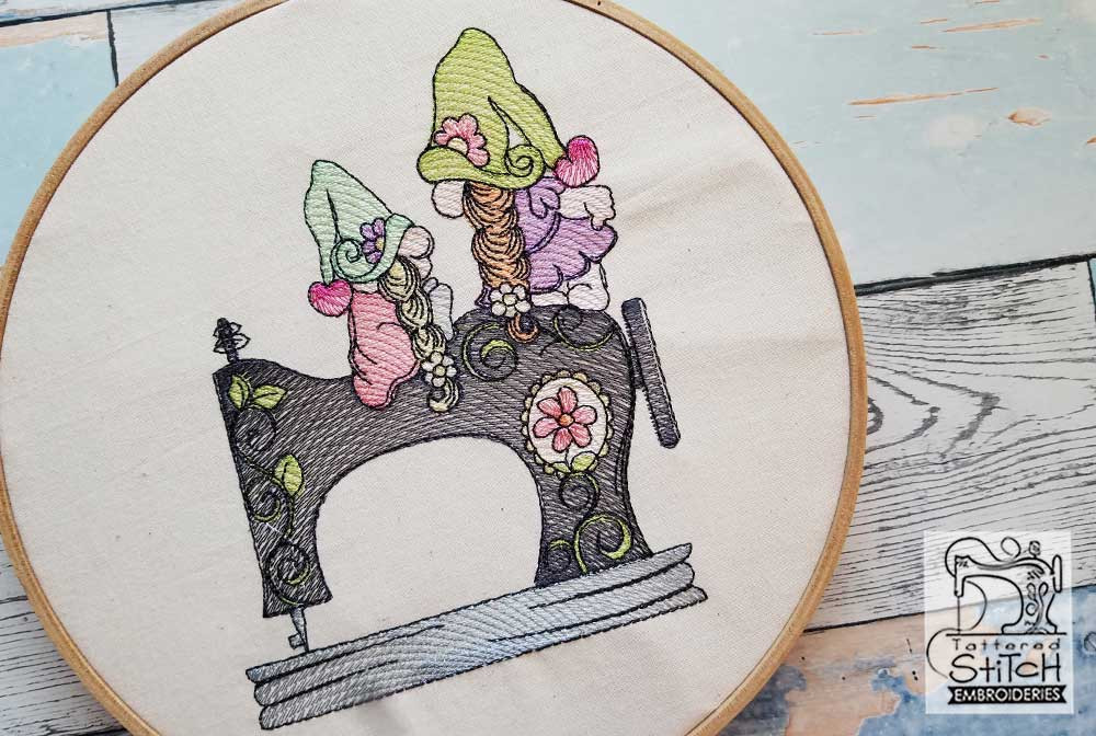 Sewing Gnomes- Embroidery Designs & Patterns