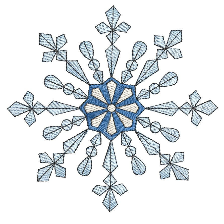 Snowflake - Fits a 4x4", 5x7" & 8x8" Hoop - Machine Embroidery Designs ...