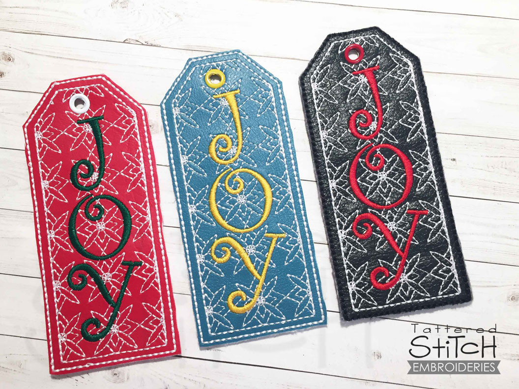 Christmas Joy Gift Tag - Embroidery Designs & Patterns