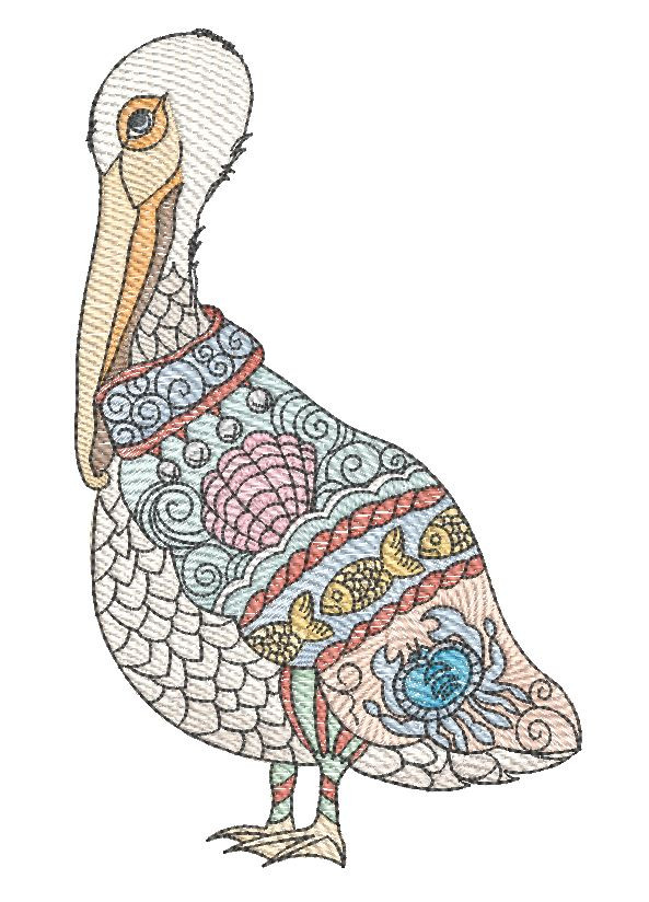 Pelican - Machine Embroidery Designs & Patterns