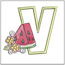 Sketched Watermelon - Embroidery Designs & Patterns