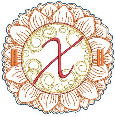 Sunflower Applique ABCs - X - Applique - Embroidery Designs
