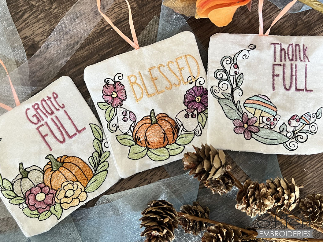 Blessed Sachet - Machine Embroidery - Tattered Stitch Embroideries