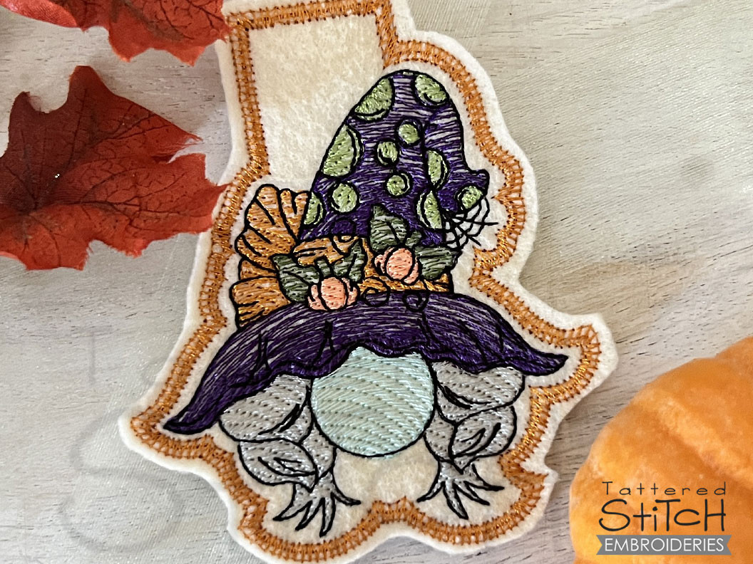 Witchy Gnome- Embroidery Designs & Patterns