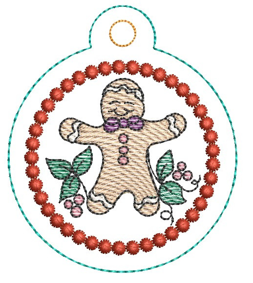 Gingerbread man Ornament - Embroidery Designs & Patterns