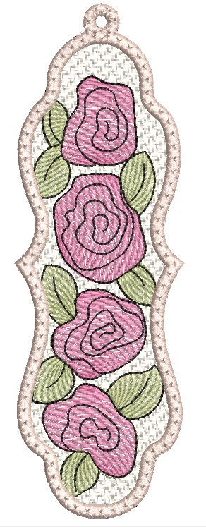 Rosette Bookmark Free Standing Lace - Fits a & 5x7" Hoop, Machine ...