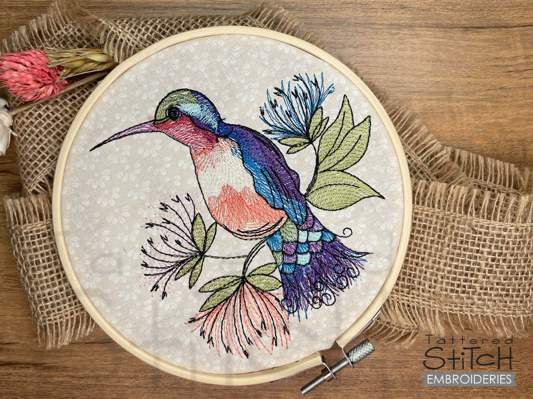 Bird of the Month - June Hummingbird Bundle - Embroidery Designs