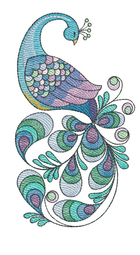 Peacock Embroidery Designs Patterns