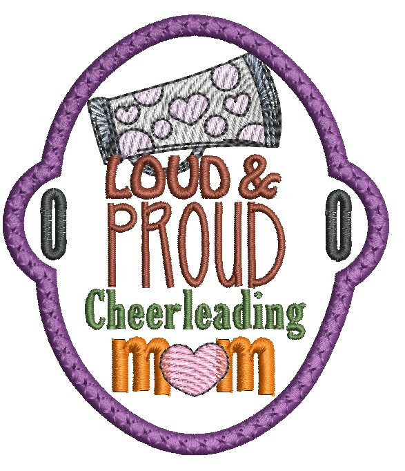 Cheerleading Mom Bun Bling- Embroidery Designs