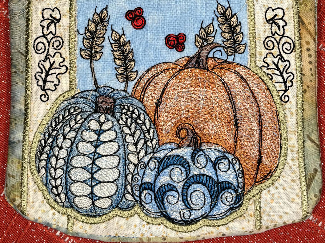 Blue Harvest Table Runner - Embroidery Designs