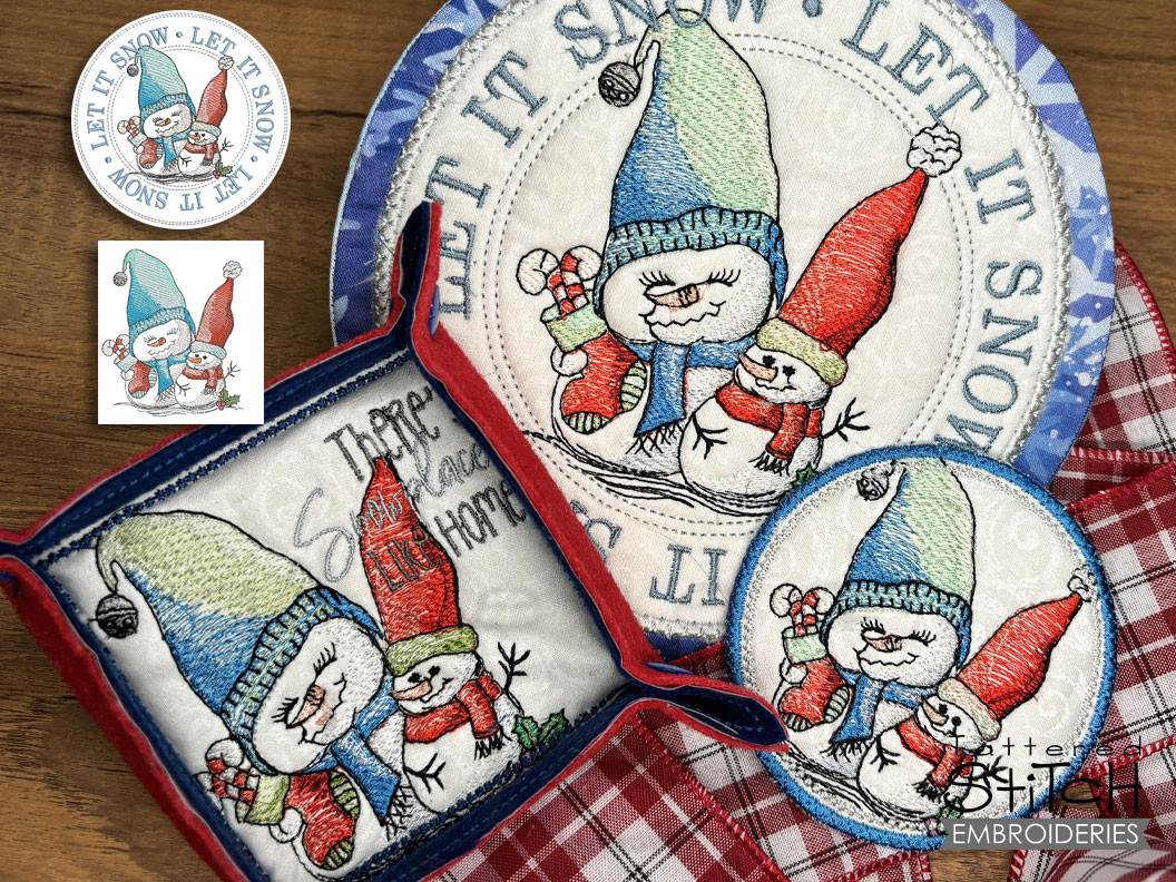 Snow Pals Label- Embroidery Designs
