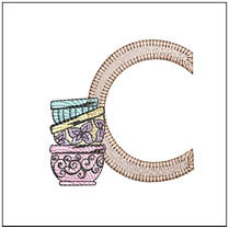 Fall Mixing Bowls- Machine Embroidery - Tattered Stitch Embroideries