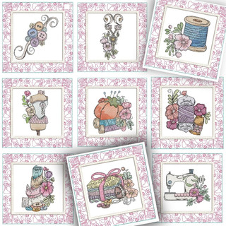 Sewing Machine Sewing Notions Quilt Block - Embroidery Designs