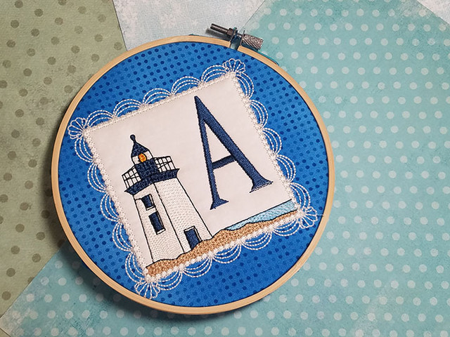 Lighthouse ABC's Applique - A - Embroidery Designs