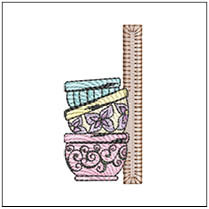 Fall Mixing Bowls- Machine Embroidery - Tattered Stitch Embroideries