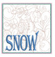 Snow Coaster - Machine Embroidery - Tattered Stitch Embroideries