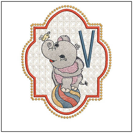 Circus Ellie ABC's - A - Embroidery Design