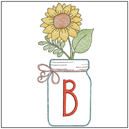 Patriotic Mason Jar - Embroidery Designs