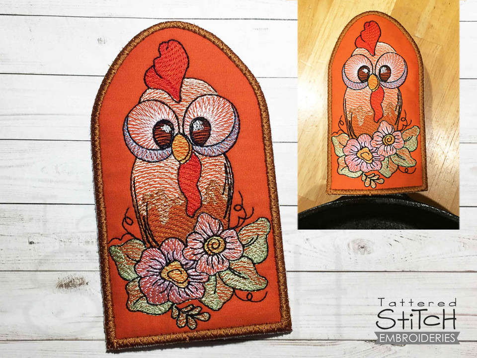 Roosting Chicken - Machine Embroidery Designs