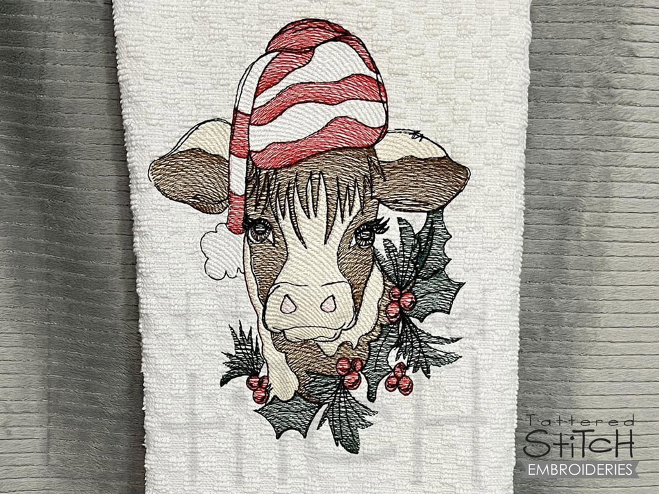 Holiday Cow - Embroidery Designs & Patterns