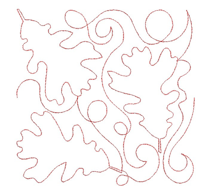 Oak Leaf Edge to Edge Quilt Block - Embroidery Designs