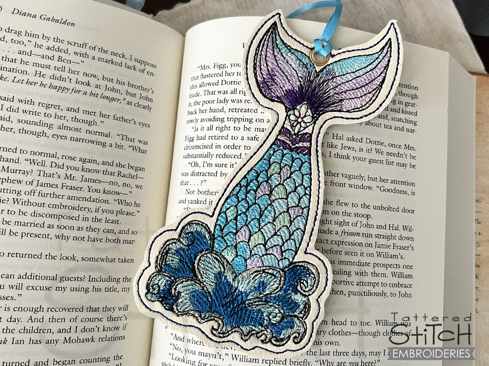 Mermaid Tail Bookmark- Embroidery Designs & Patterns