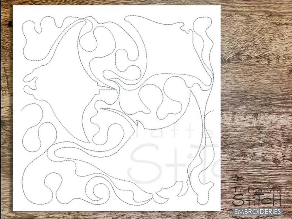 Sea Life Edge to Edge Quilt Block Bundle - Embroidery Designs