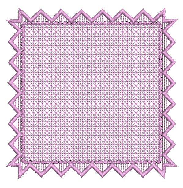 Motif Knockdown Square Frame - Embroidery Designs & Patterns