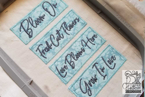 Bloom Floral Labels Bundle - Machine Embroidery Designs - Tattered ...