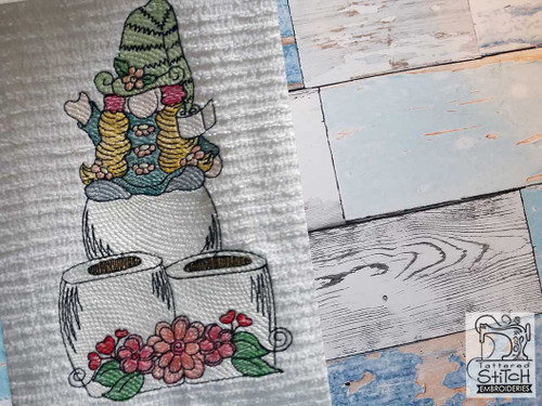 Queen of the TP Gnome - Embroidery Designs & Patterns