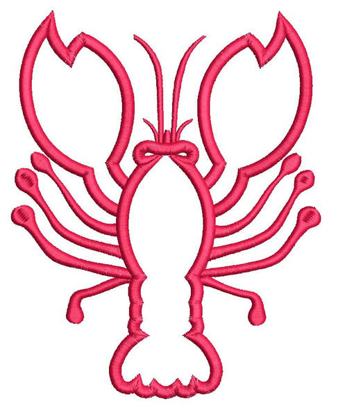 Lobster Applique - Machine Embroidery Designs