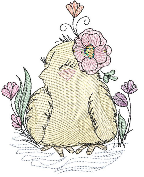 Baby Chick - Embroidery Designs & Patterns - Tattered Stitch Embroideries