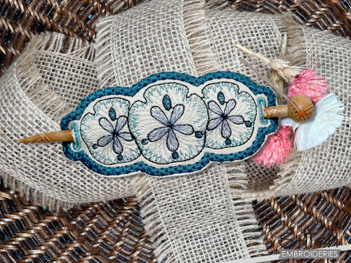 Sand Dollars Hair Bun Bling- Embroidery Designs