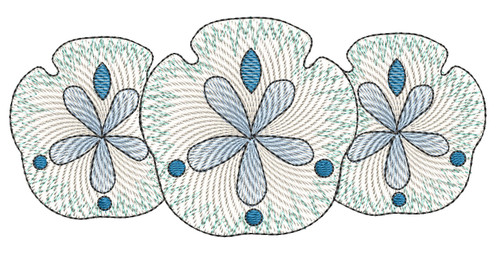 3 Sand Dollars - Embroidery Designs
