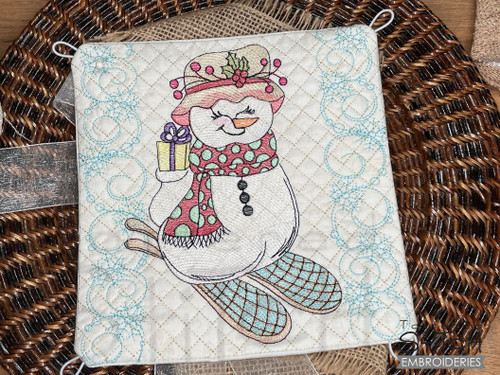 Snowman Interchangeable Pillow Covers Bundle - Embroidery Designs ...